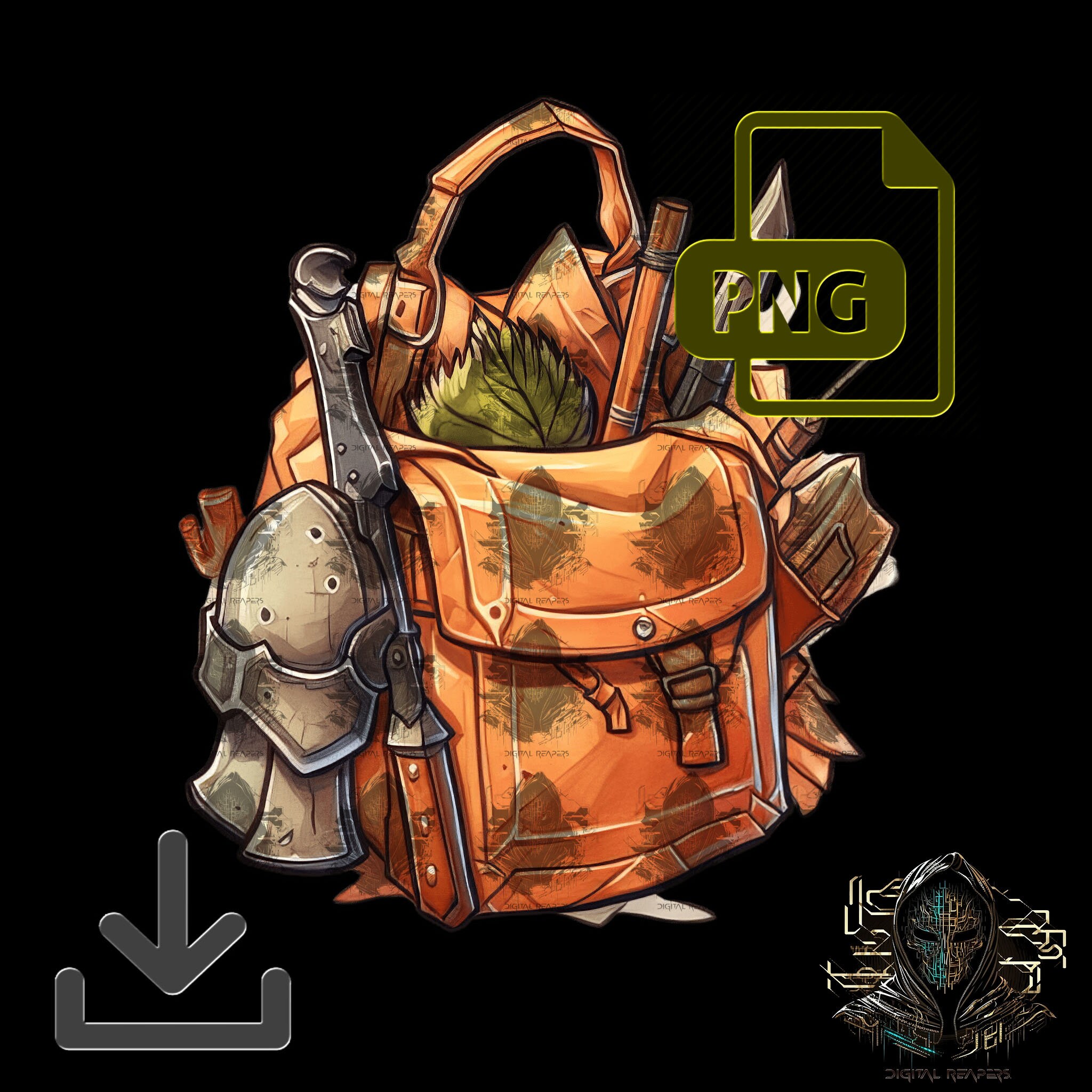 DND Inspired High Fantasy Backpack Digital Prints Perfect for Stickers ...