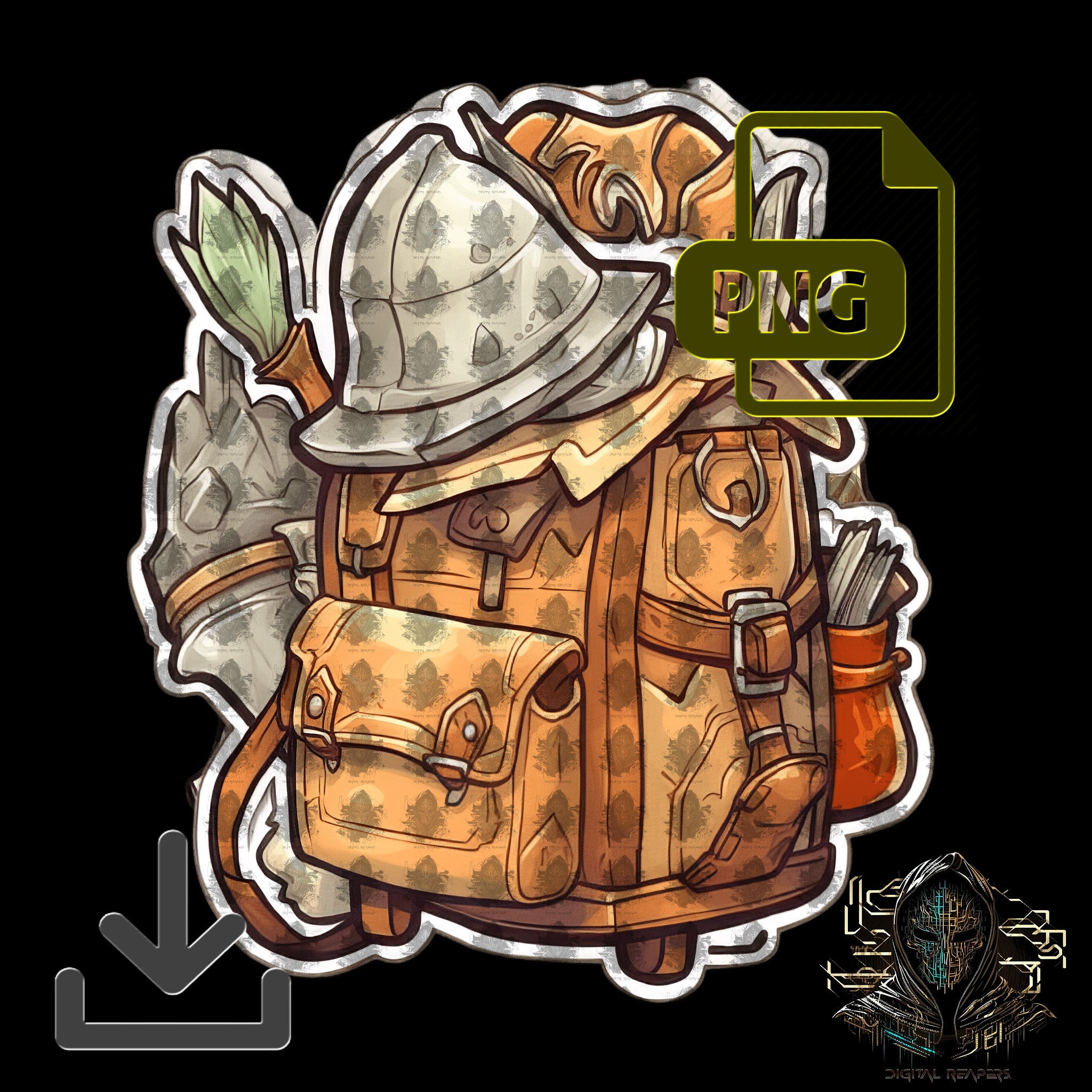 DND Inspired High Fantasy Backpack Digital Prints Perfect for Stickers ...