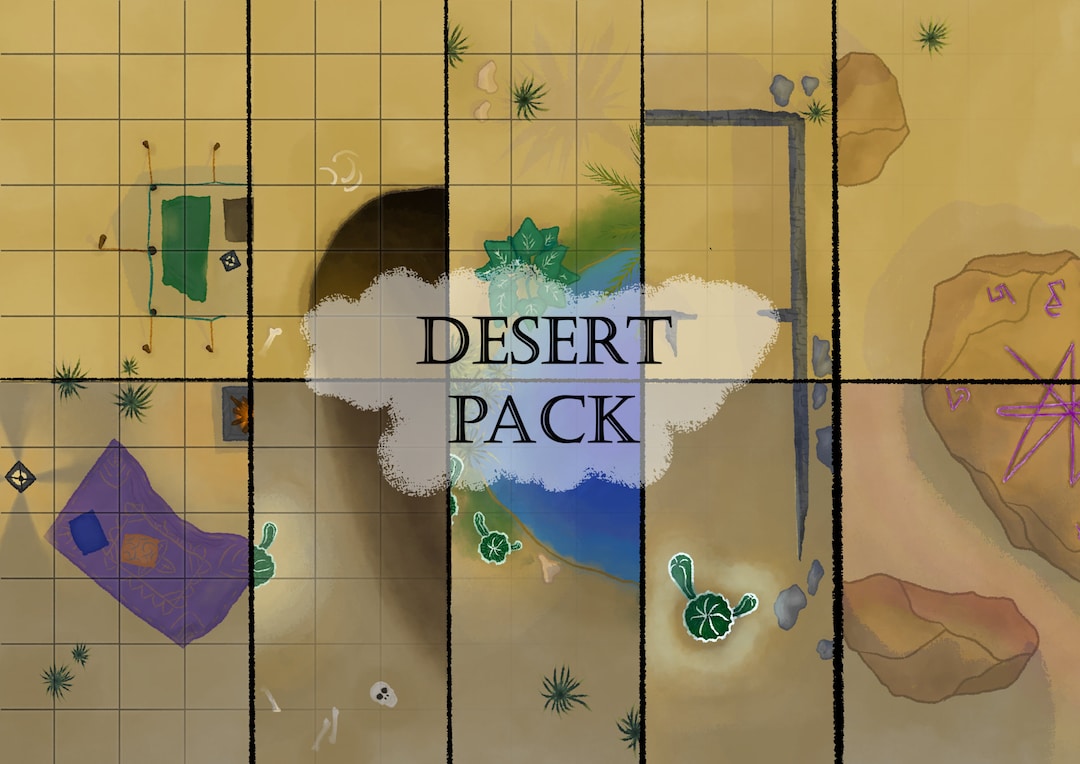 Battlemaps for Ttrpg Desert Pack Digital - Etsy