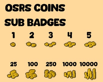 Old School Runescape Skill Icons Sub Badges for Twitch (with Combat ...