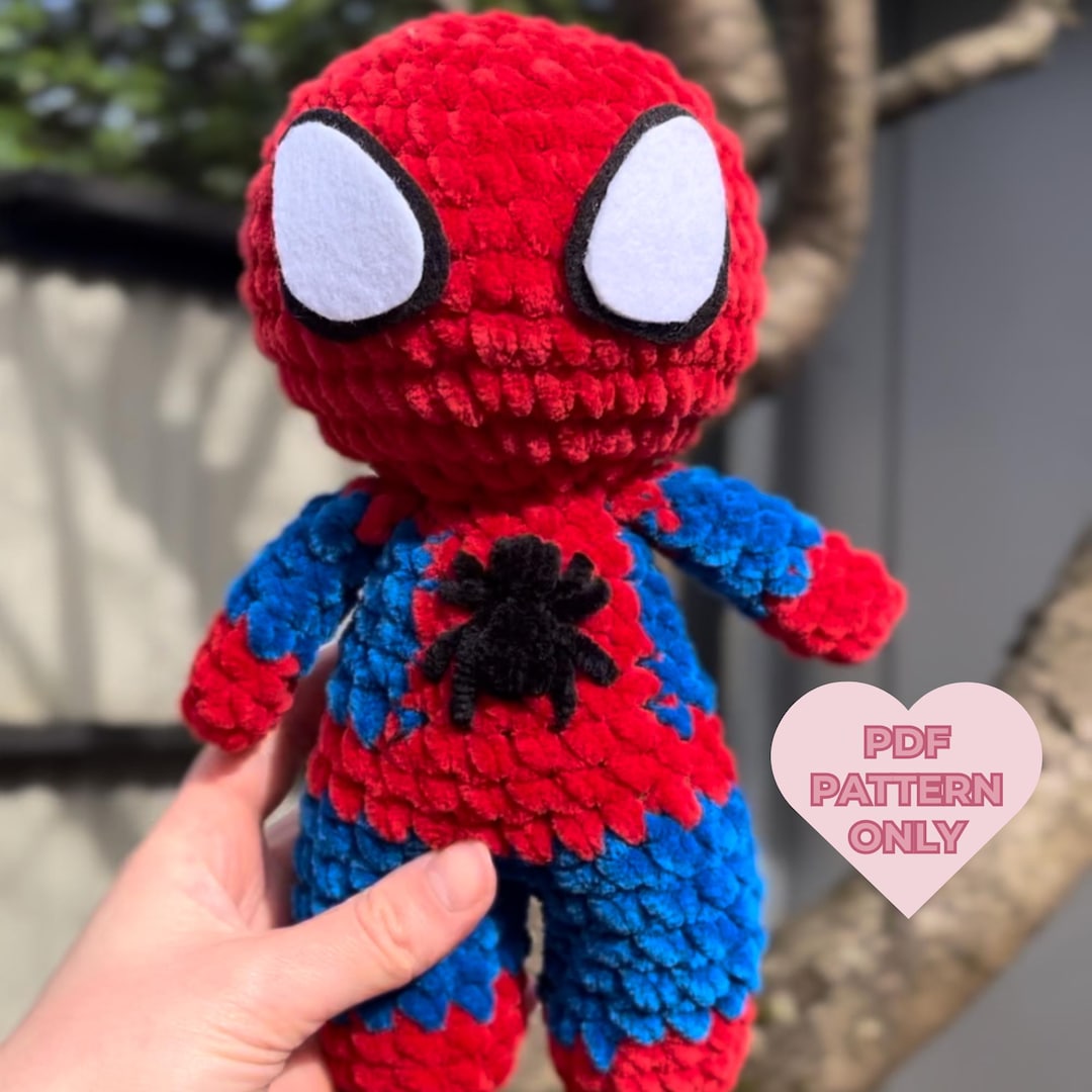 Crochet Spider-man Pattern PDF Download Beginner Friendly Amigurumi - Etsy