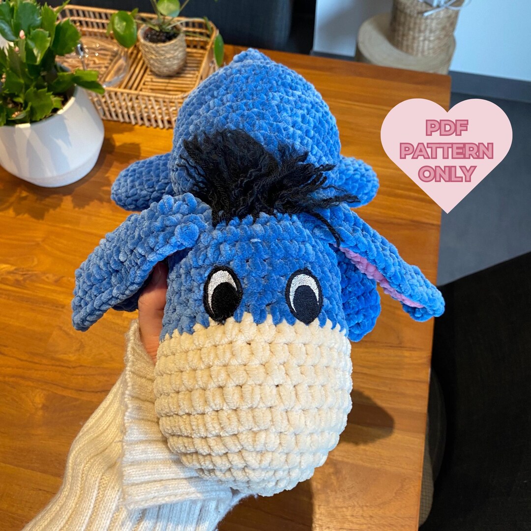 Crochet Eeyore Pattern PDF Download Beginner Friendly Amigurumi - Etsy