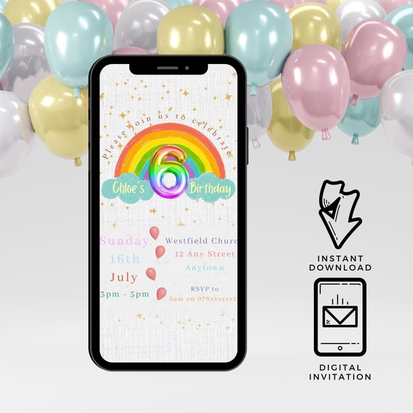 Turning Six Birthday Invitation - Etsy