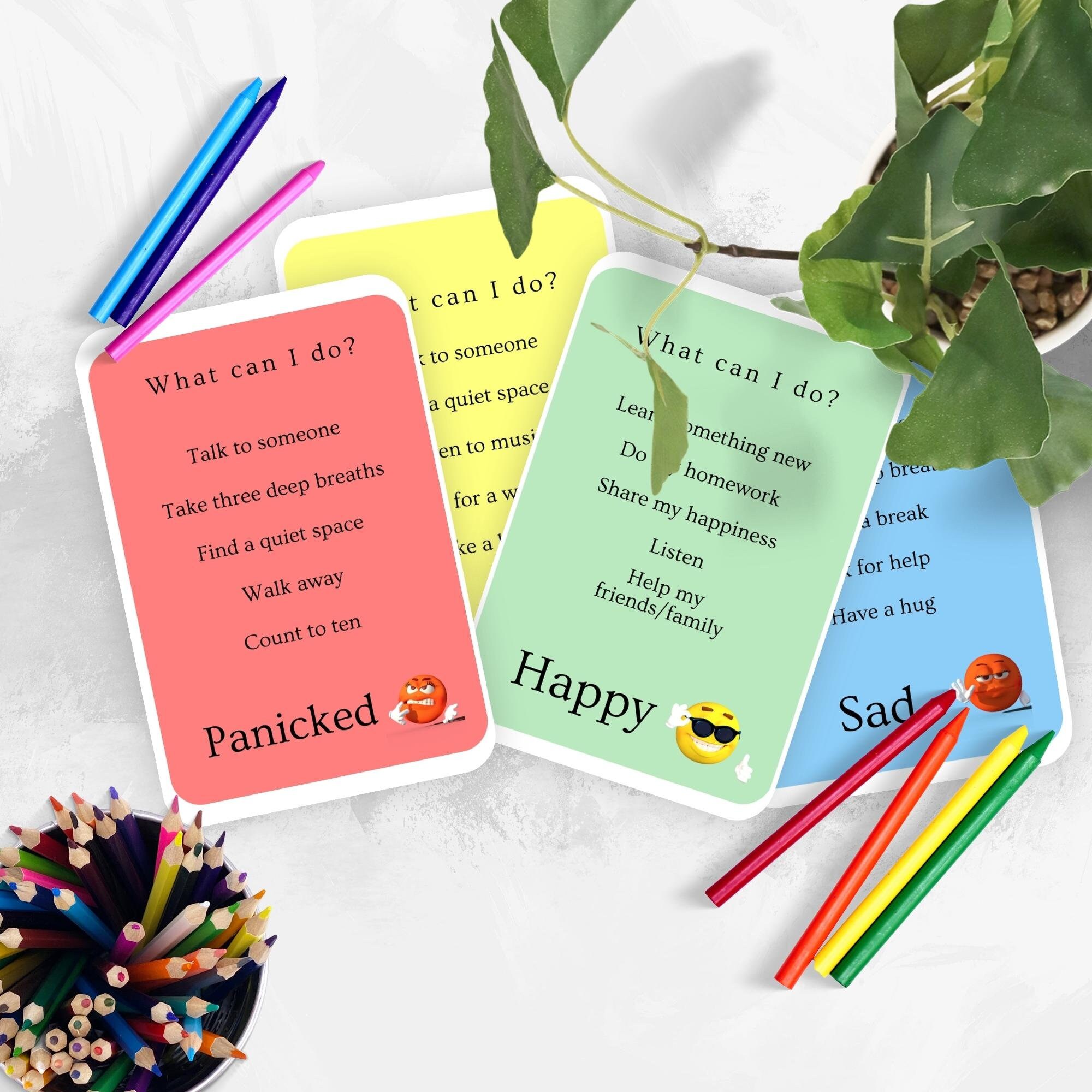 Zones of Regulation Emoji Flashcards Understanding Big - Etsy Canada