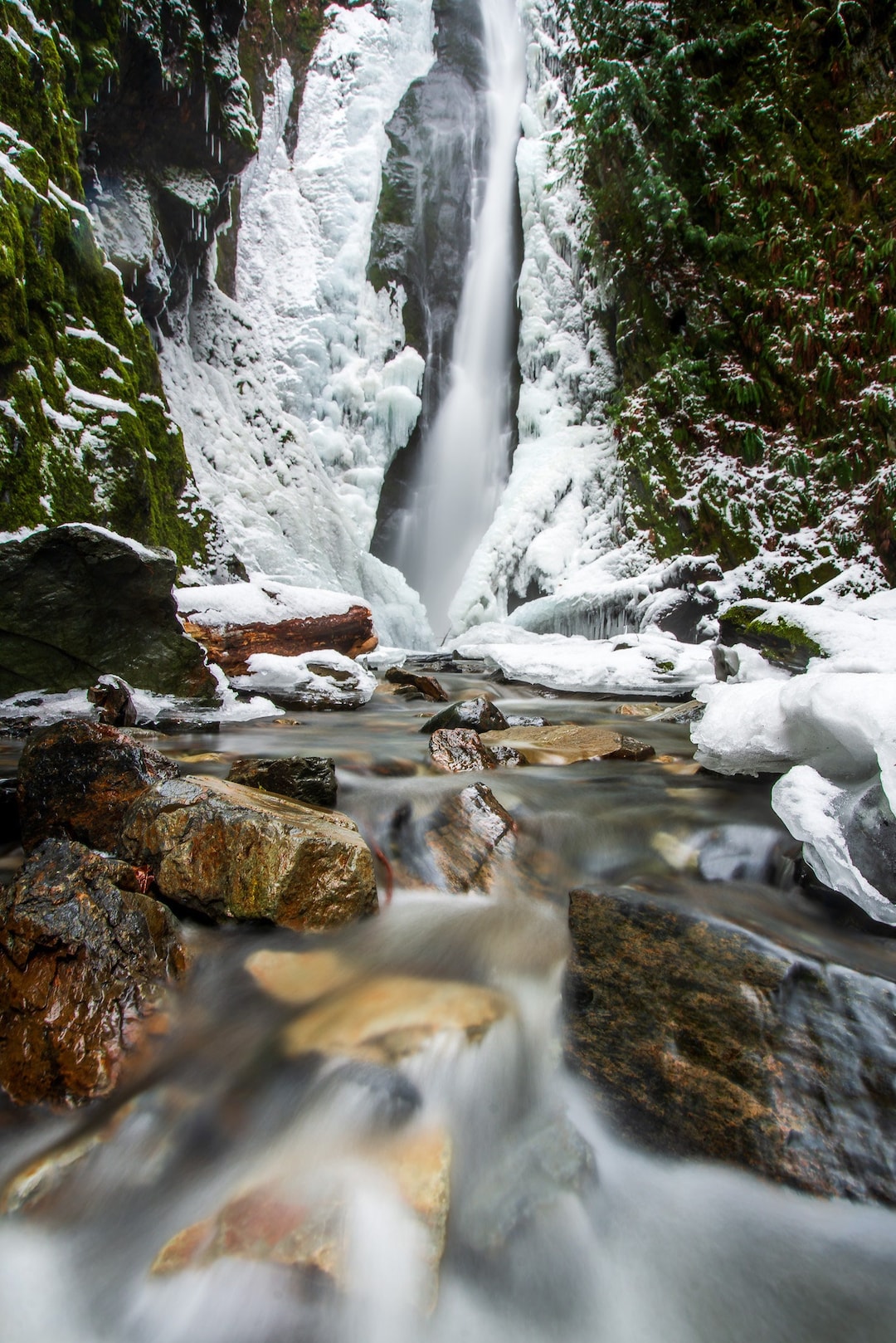 Niagara Falls, Goldstream Park, Vancouver Island, BC - Canvas Aluminum ...