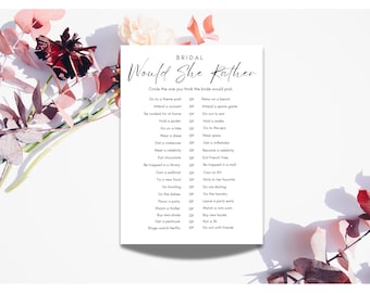 Scattergories Bridal Shower Game | Wedding Scattergories | Bridal ...