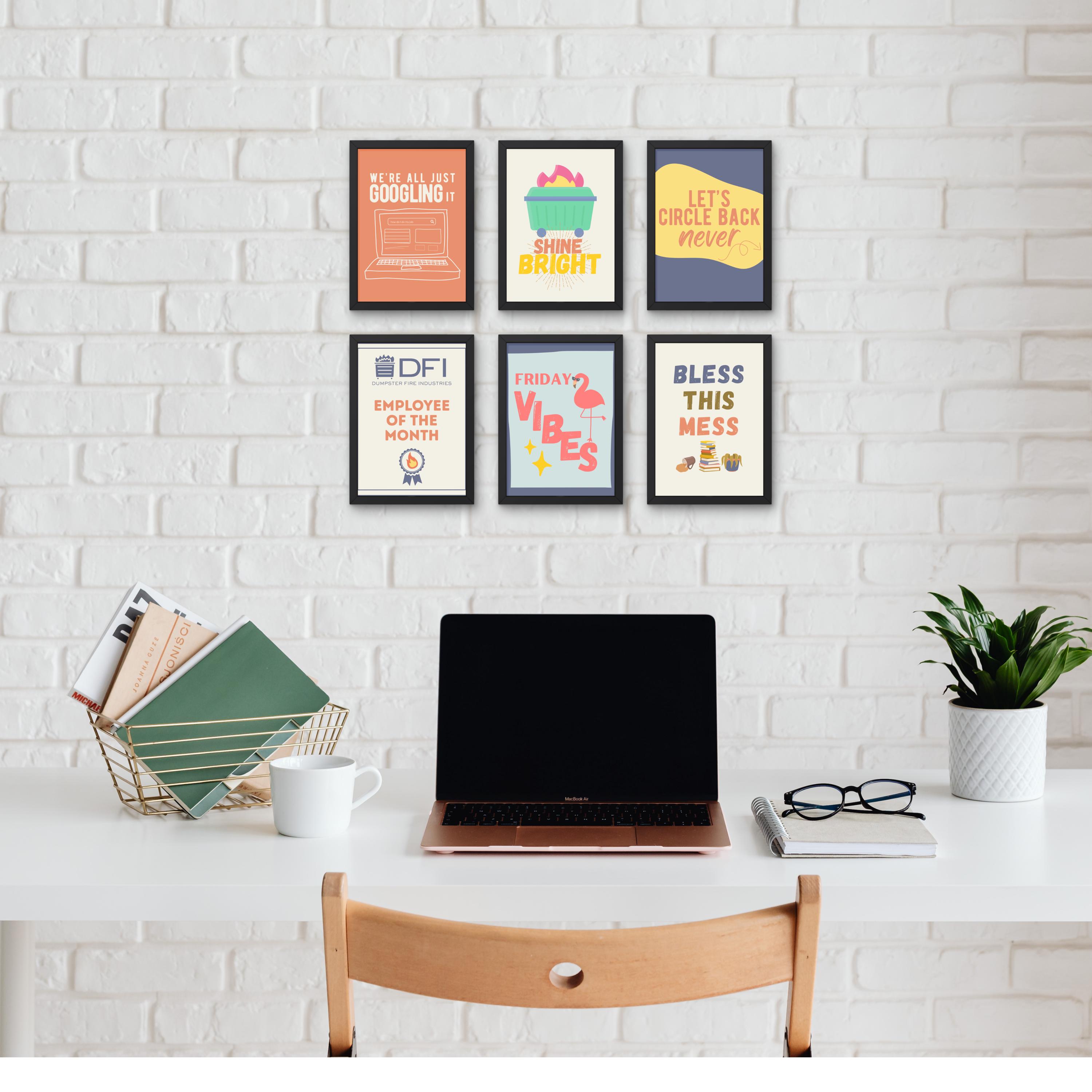 Funny Office Wall Art Set: Printable Cubicle Decor (digital Download - Etsy