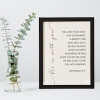 Habakkuk 3:17-19 NIV Bible Verse Wall Art, yet I Will Rejoice in the ...