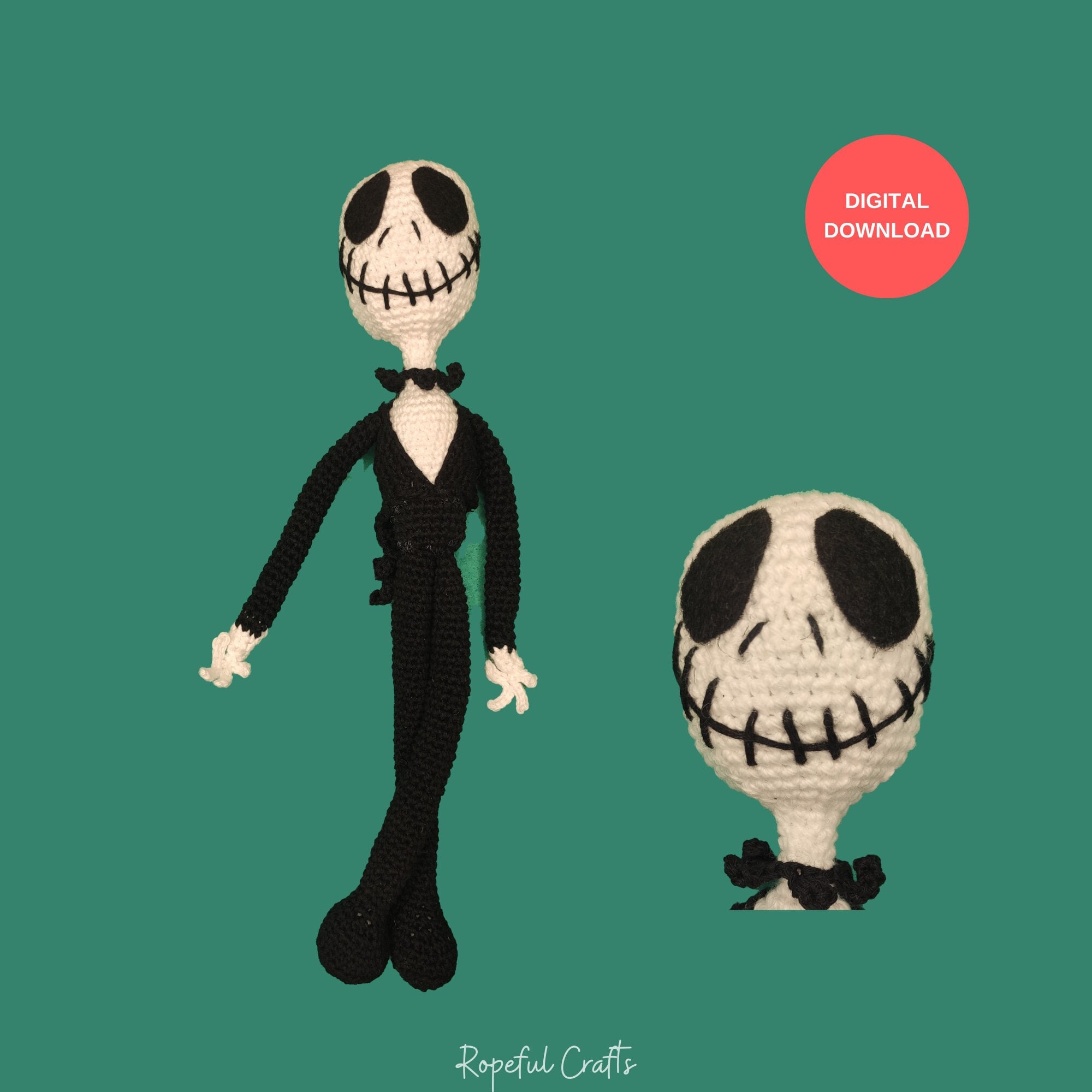 Jack Skellington Crochet Pattern Jack Skellington Amigurumi Kit Jack ...