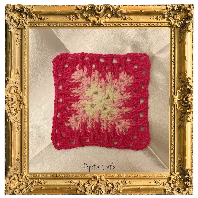 Crochet Mosaic Crochet Granny Square Pattern, 3D Mosaic Motif Pattern ...