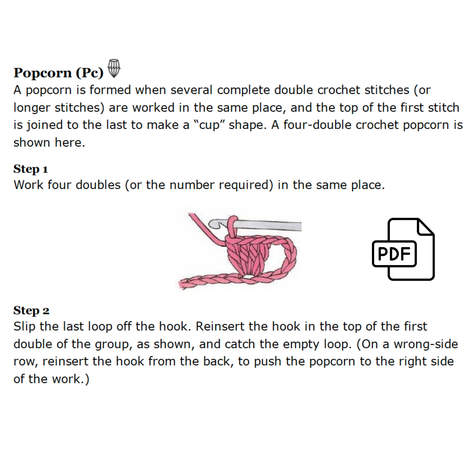 Crochet Resources, PDF Download Crochet Tutorial, Crochet Stitches ...