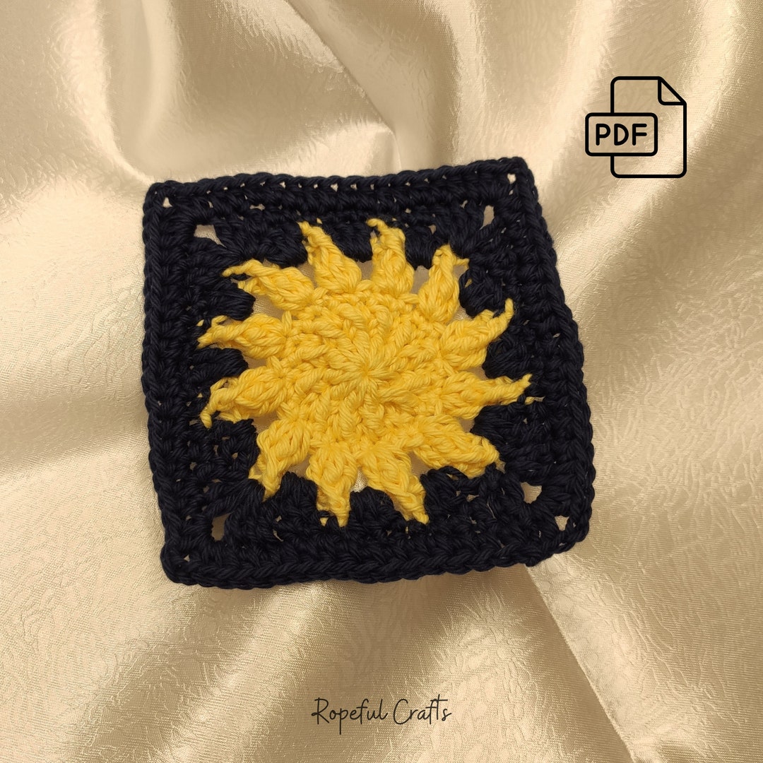 Sun Crochet Granny Square Pattern: Easy-to-follow (PDF Pattern) - Etsy
