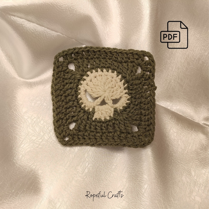 Super Easy Skull Crochet Granny Square Pattern | Skull Crochet Granny ...