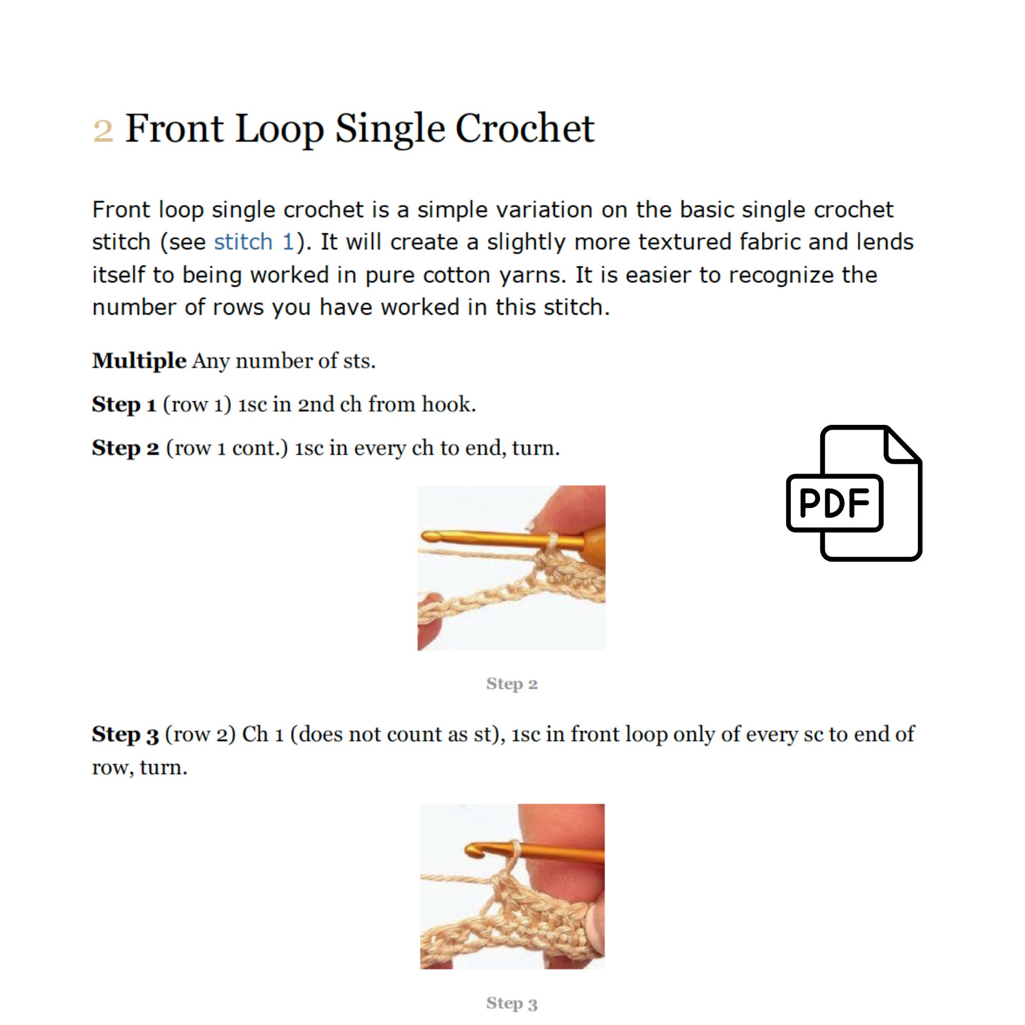 Crochet Resources, PDF Download Crochet Tutorial, Crochet Stitches ...