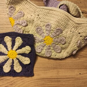 3D Retro Daisy Crochet Granny Square Pattern | Daisy Granny Square ...