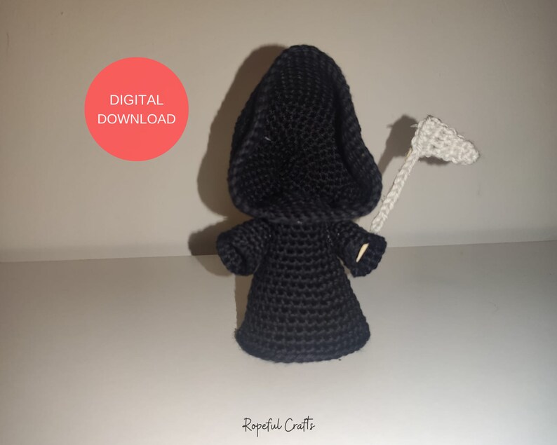 Grim Reaper Crochet Pattern, Halloween Crochet Pattern, Halloween Gift Pattern, Grim Reaper ...
