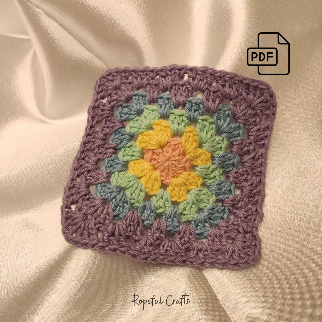 Classic Granny Square Blanket Pattern, Easy Crochet Granny Square ...