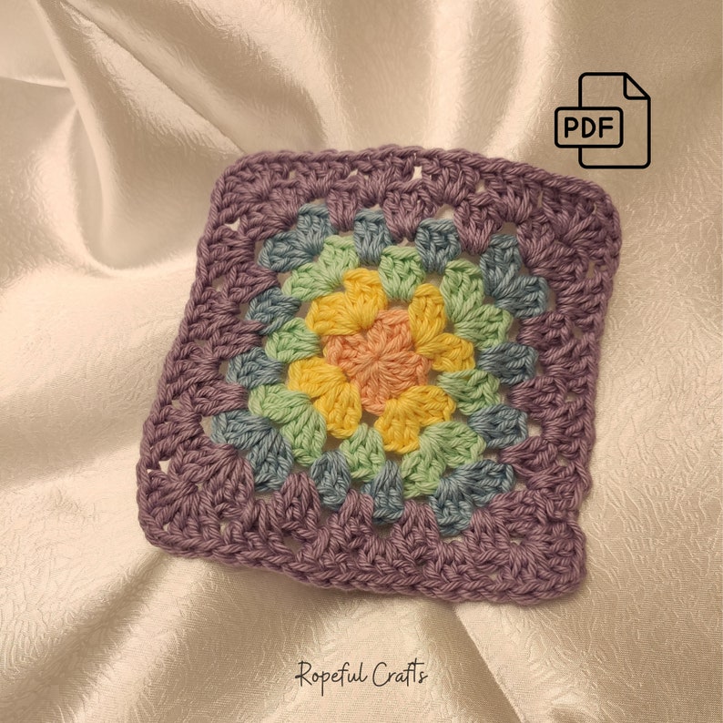 Classic Granny Square Blanket Pattern, Easy Crochet Granny Square ...