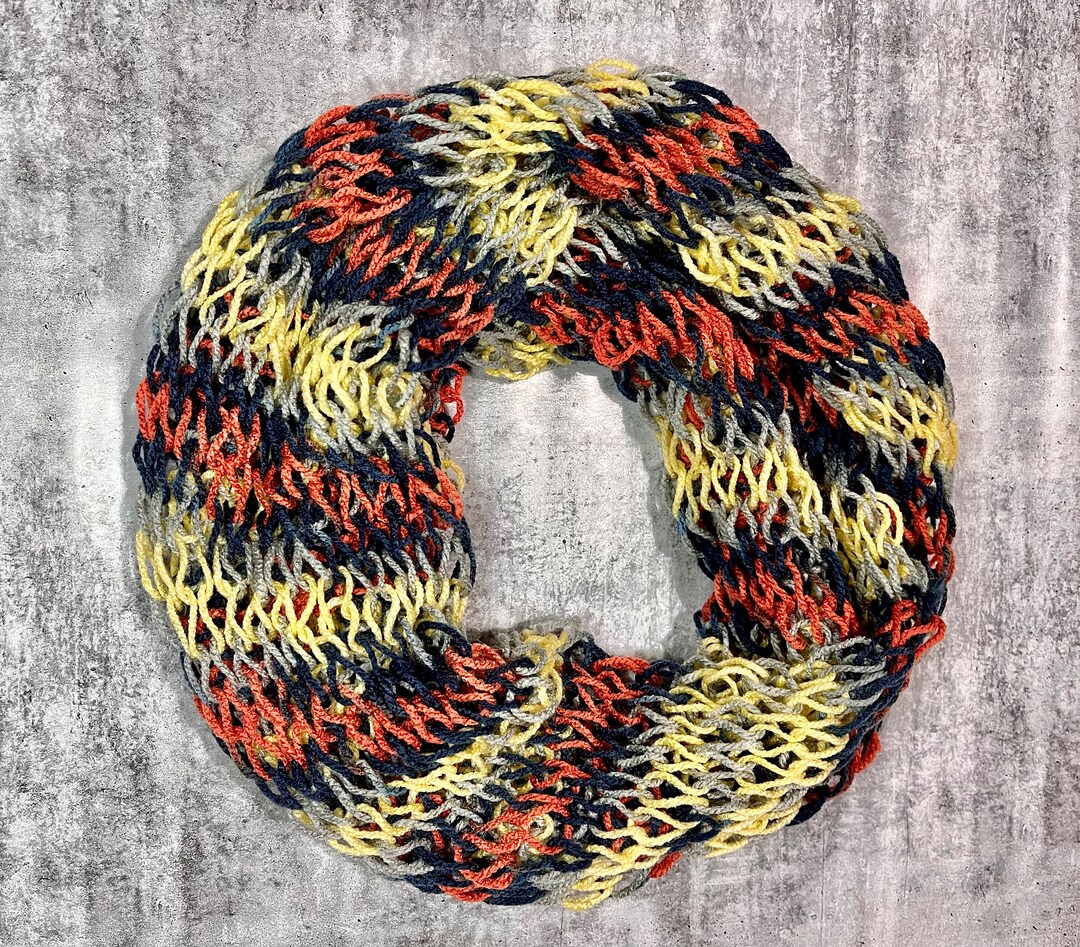 Hand Crafted Infinity Scarf Autumn Colours - Etsy Australia