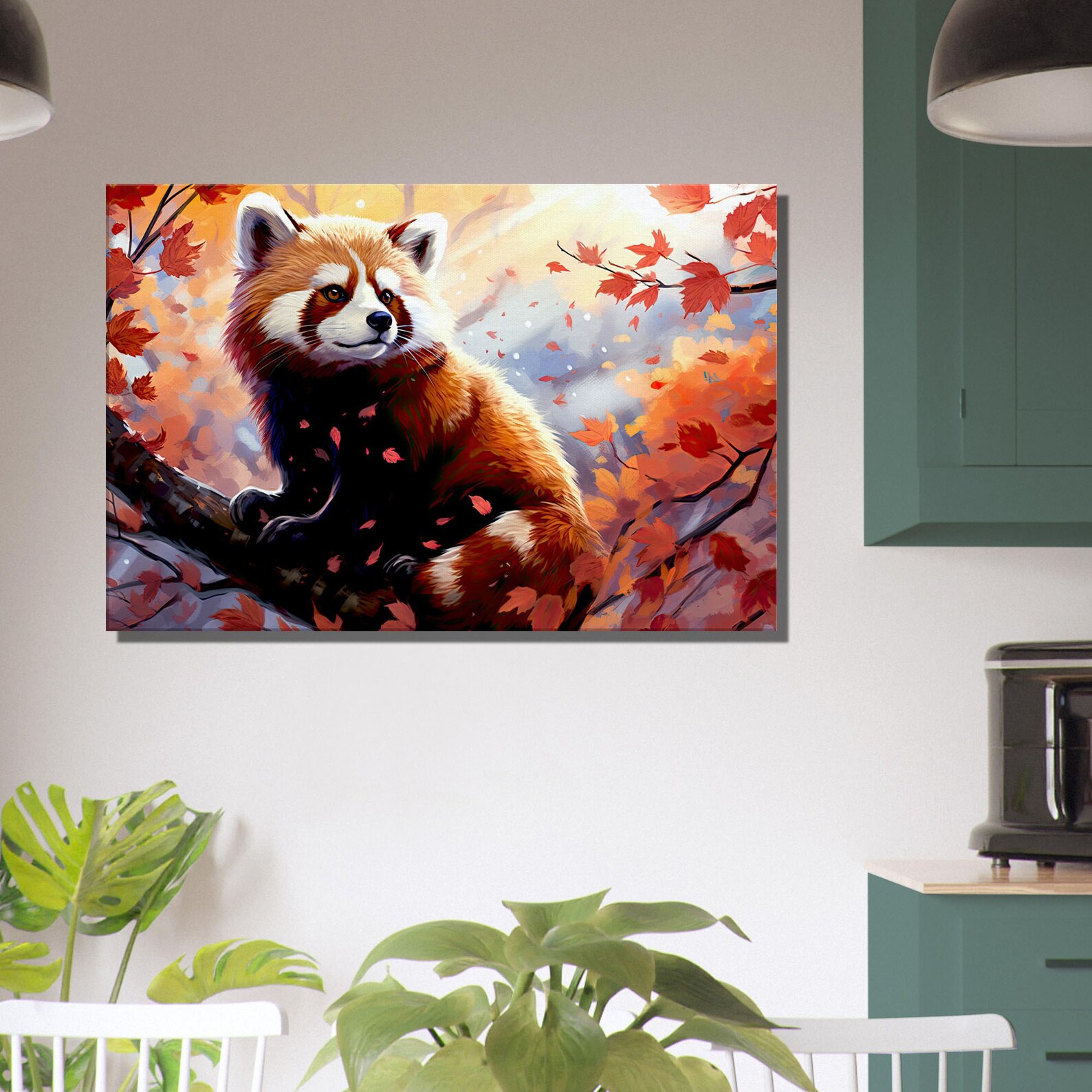Red Panda Wall Art Painting for Children's Room Animal Wall Frame, Cute ...