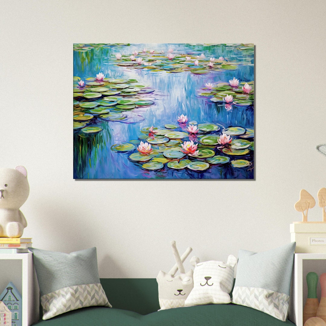 Claude Monet Water Lilies Canvas Monet Decor Painting, Water Lilies ...