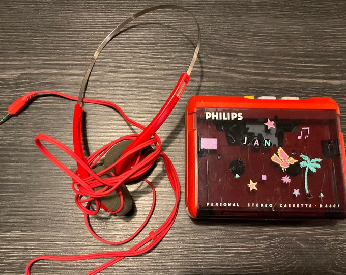 Vintage Zeldzame Philips Walkman Cassettespeler, Philips Retro ...