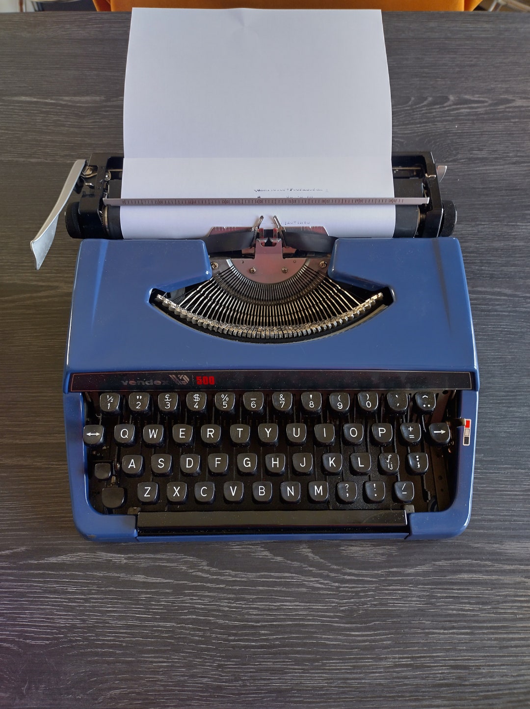 Vendex Typewriter Model 500 - Dark Blue - Carrying Case Included - Etsy
