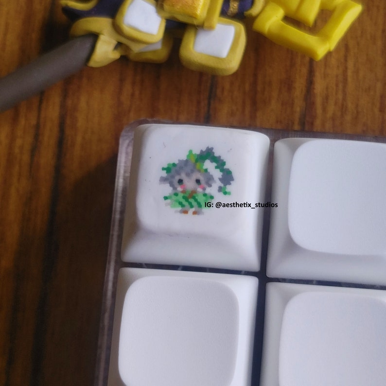 Pixelcap Artisan Keycap Genshin Impact Nahida Sumeru Handmade Polymer ...