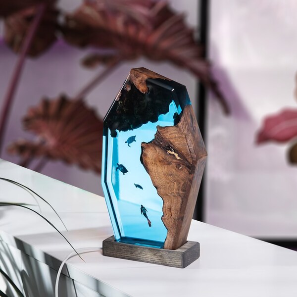 Epoxy Resin Lamp - Etsy