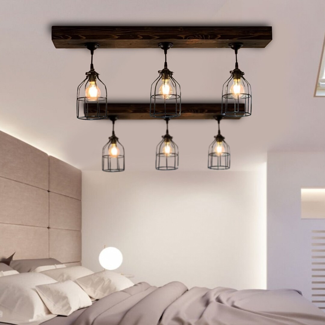 Rustic Farmhouse Decor Farmhouse Ceiling Light Cage Light - Etsy