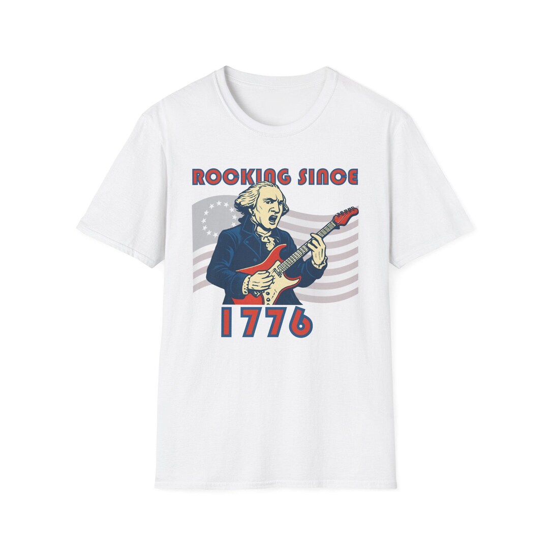 Vintage Rocking Since 1776 T-shirt, Patriotic Graphic Tee, Gifts for ...