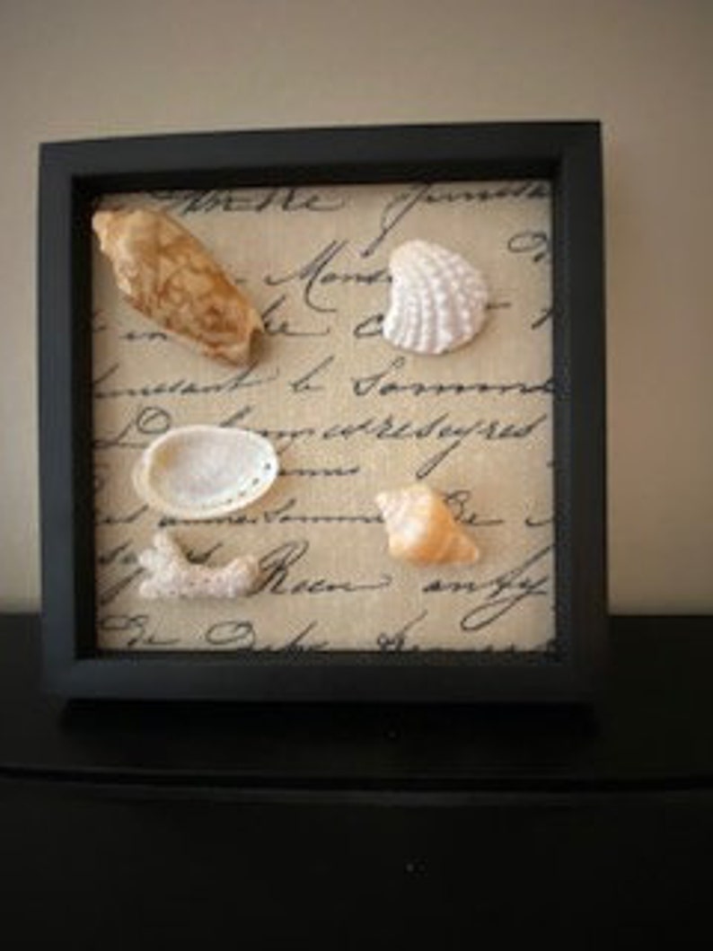 Coastal Wall Art Set of 3 Shell Wall Decor Shell Art Handmade Beach ...