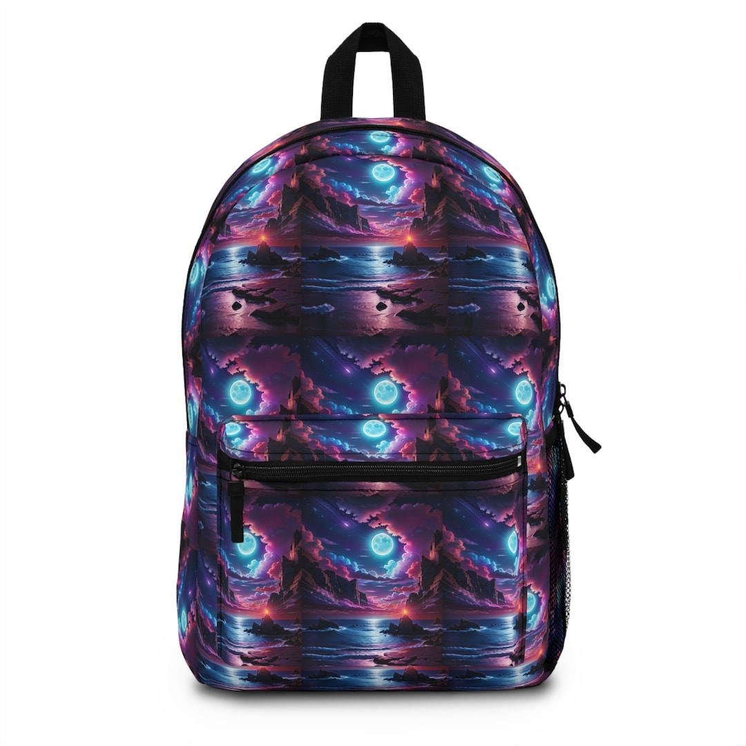 Neon Light Art Night Sky Backpack Illuminate Your Adventures Neon Light ...