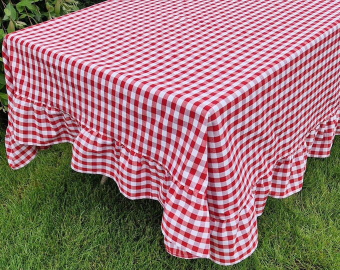 Vintage Tablecloths, Red & White Picnic Checks Your Choice! Patterns ...