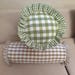 Ruffle Gingham Bolster Pillow Cover: Custom Cylinder Pillow Case - Etsy