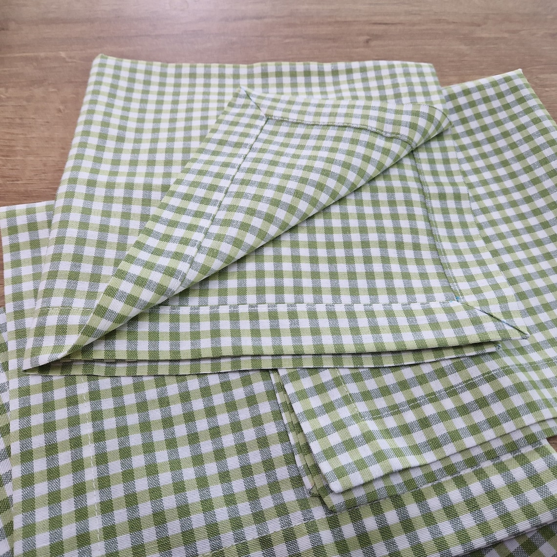 Gingham Cloth Napkins: Checkered Cotton Dinner Napkins, Set of 4 - Etsy