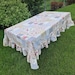 Pink Floral Ruffle Tablecloth, Custom Large Square Rectangle Oval Round ...