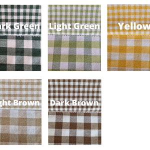 Rustic Gingham Ruffle Placemat, Runner and Cloth Napkin 14 Colors ...