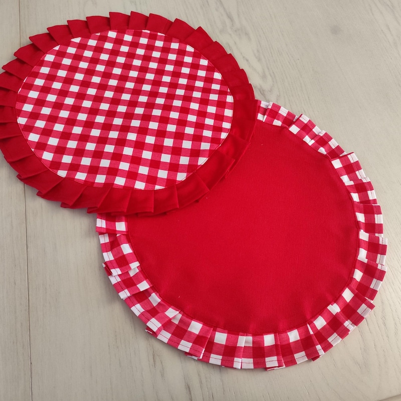 Round Red Placemats - Etsy