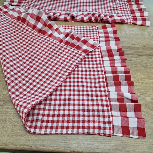 Red Plaid Placemat - Etsy