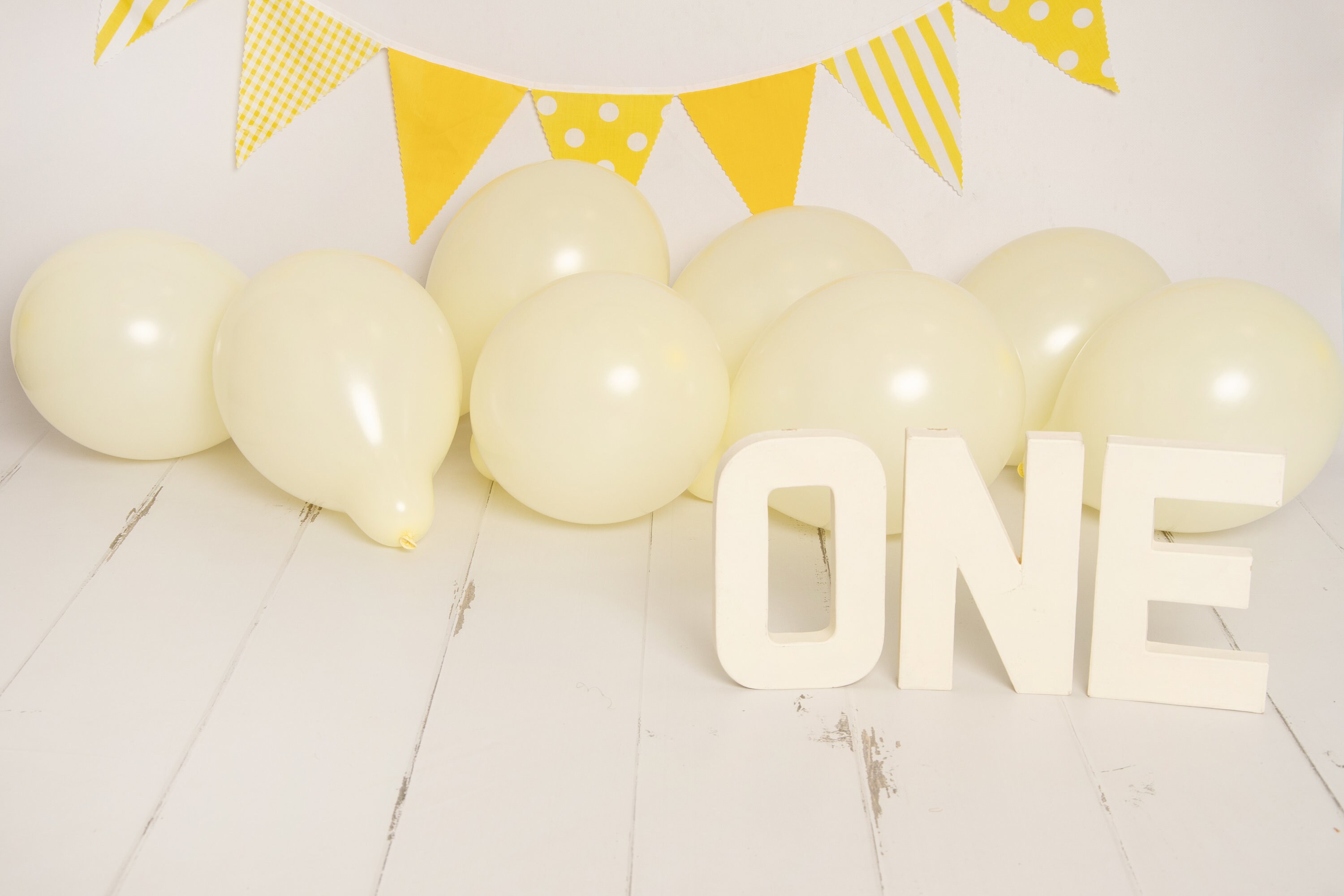 Yellow 1st Birthday Digital Backdrop - Etsy