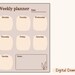 Weekly Planner, Digital Weekly Planner, Printable Planner, Simple ...