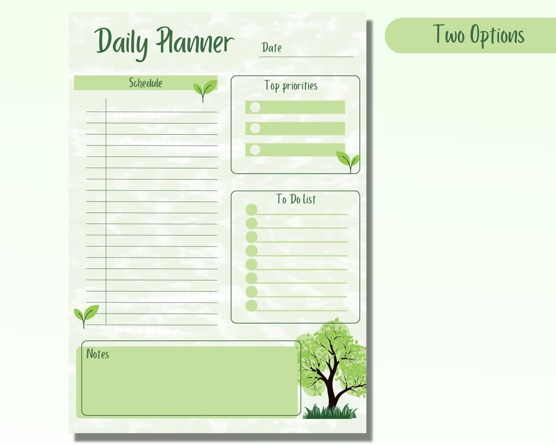 Digital Daily Planner, Printable Planner, Daily Planner, Colorful ...