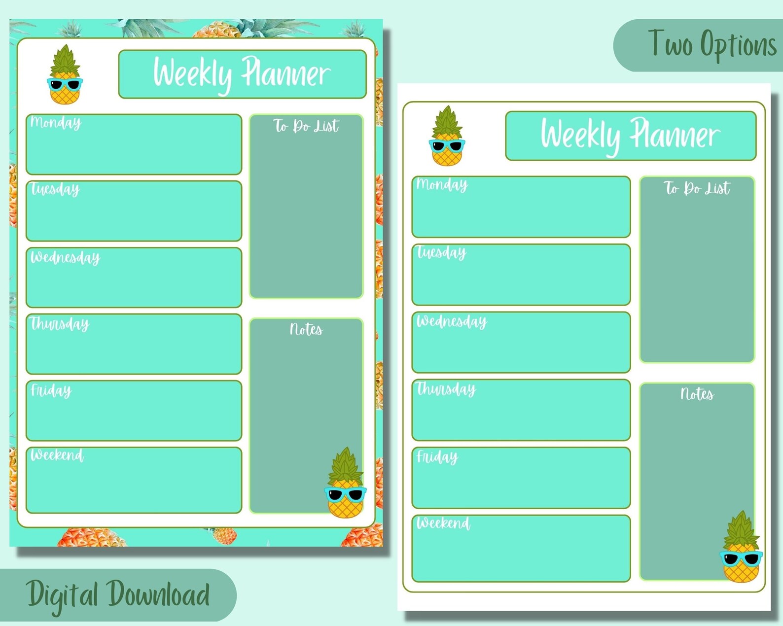 Digital Weekly Planner, Weekly Planner, Printable Planner, Digital ...