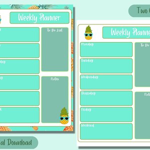 Digital Weekly Planner, Weekly Planner, Printable Planner, Digital ...