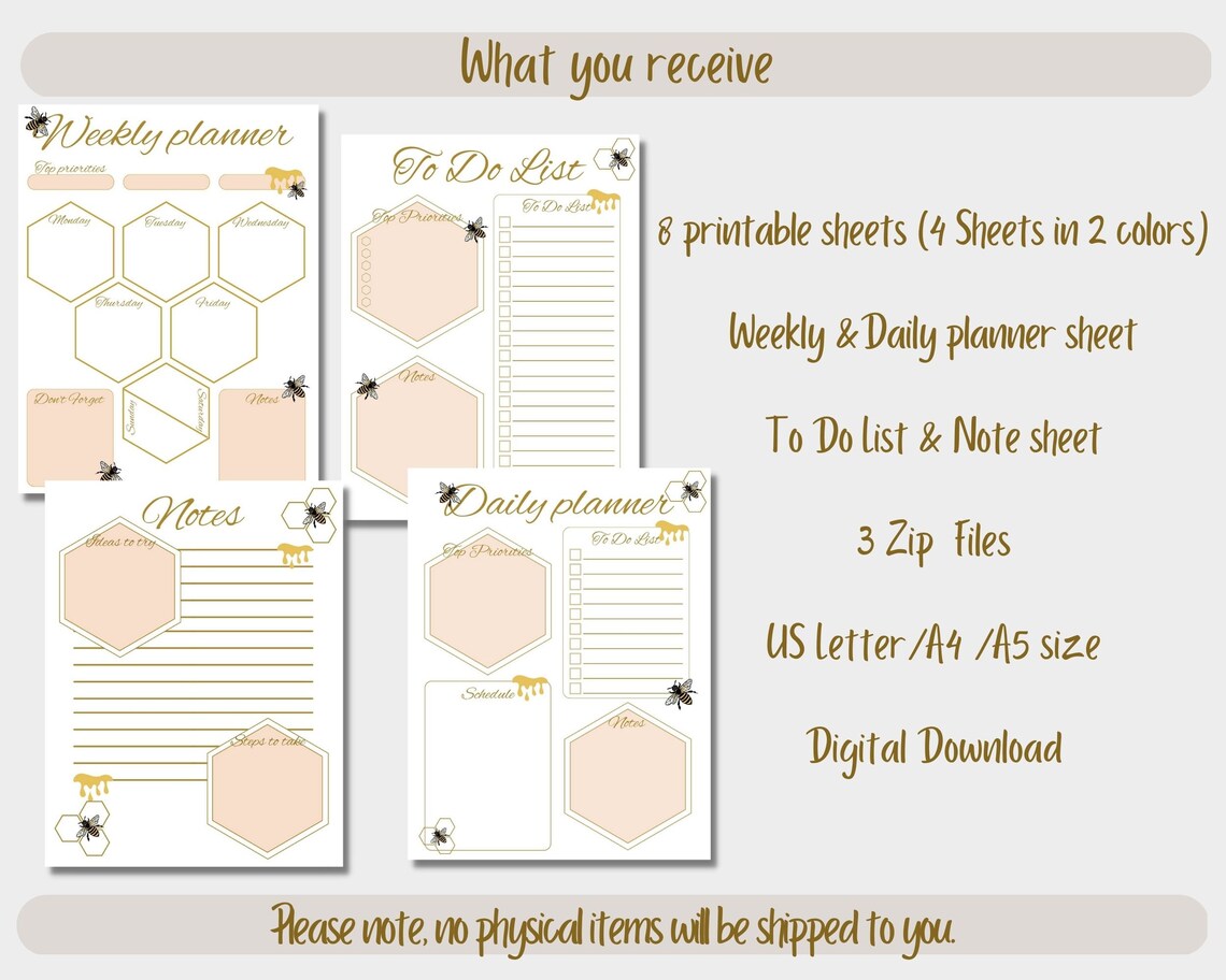 Digital Weekly Planner, Weekly Planner, Printable Planner, Digital ...