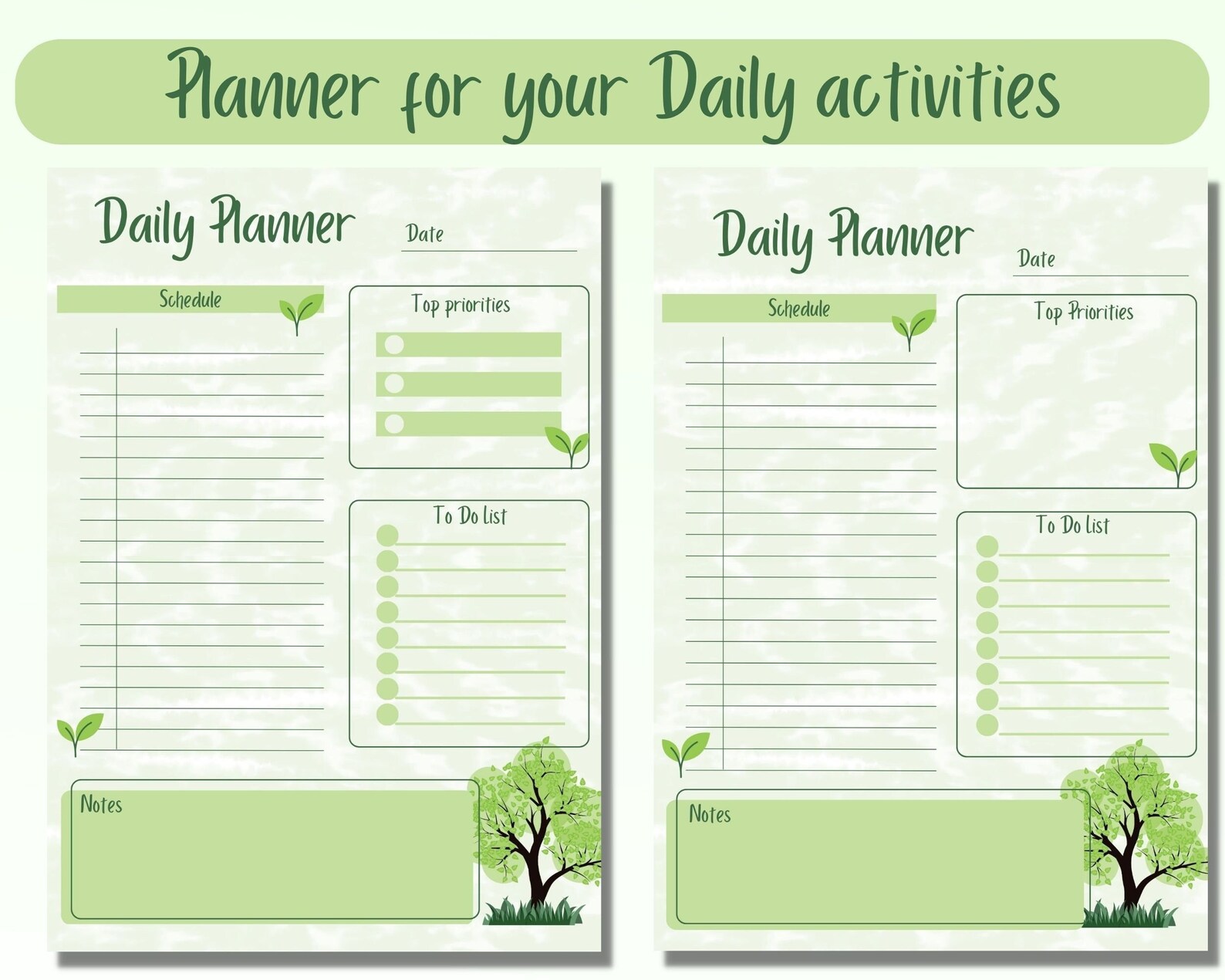 Digital Daily Planner, Printable Planner, Daily Planner, Colorful ...