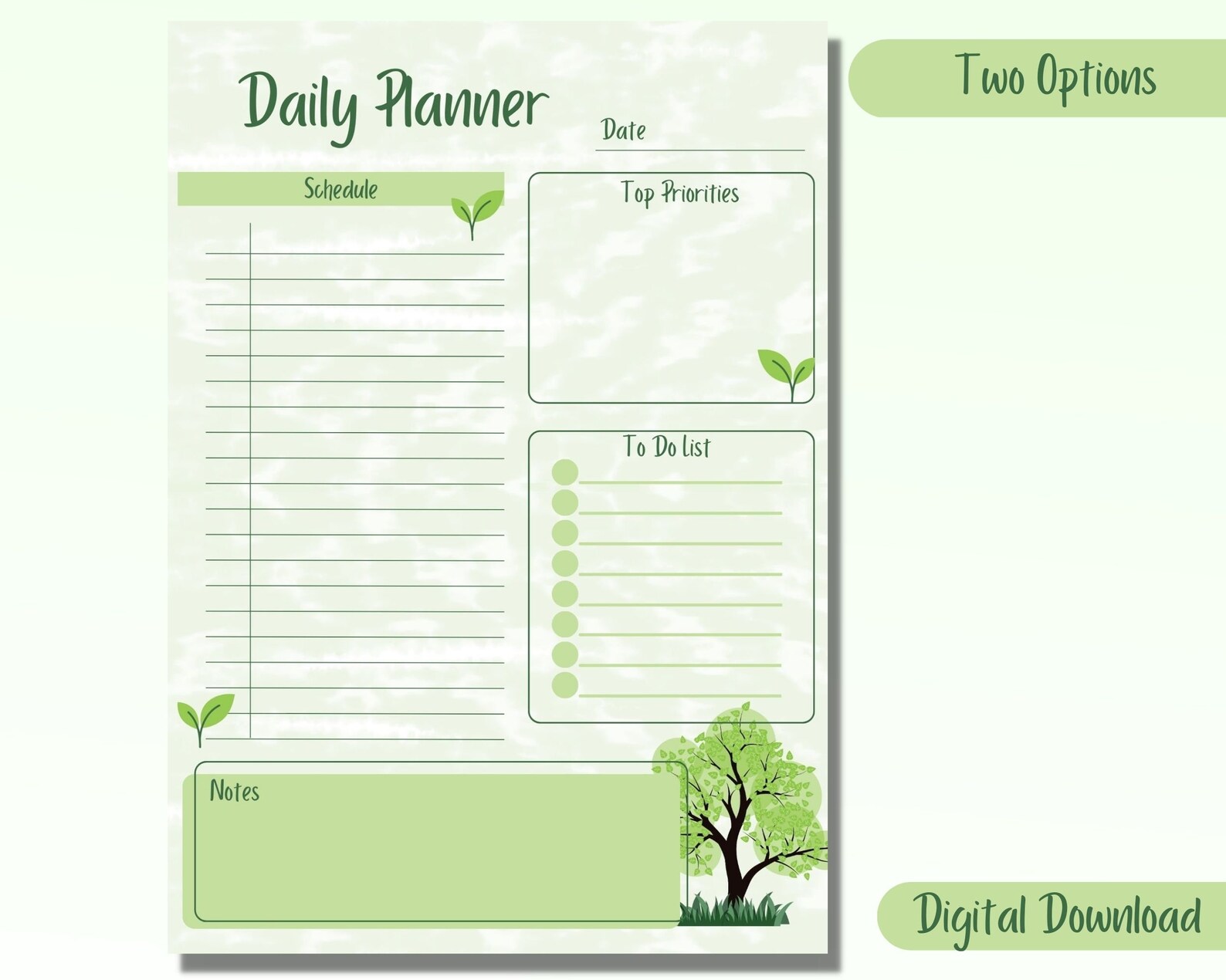 Digital Daily Planner, Printable Planner, Daily Planner, Colorful ...