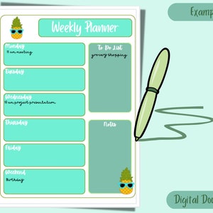 Digital Weekly Planner, Weekly Planner, Printable Planner, Digital ...