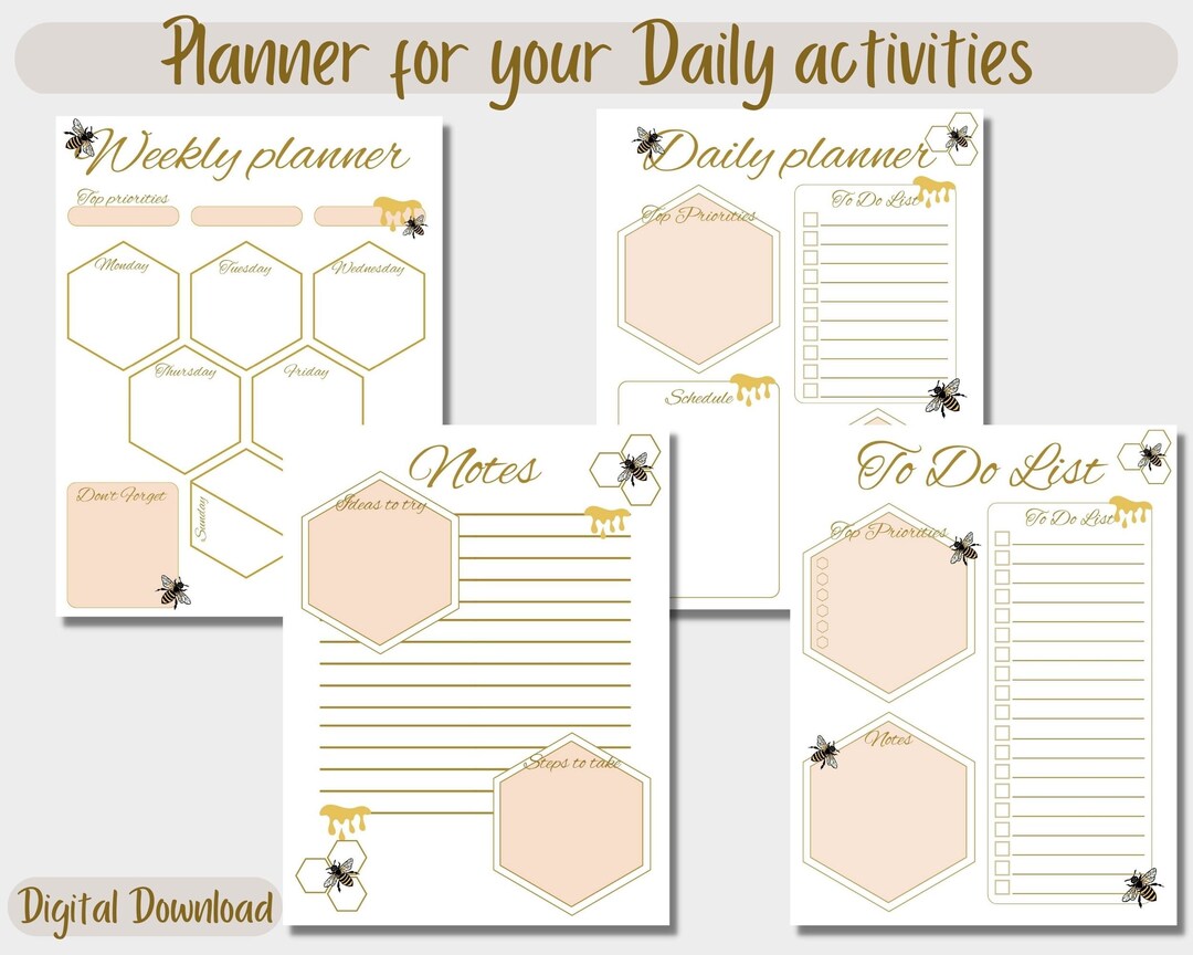 Digital Weekly Planner, Weekly Planner, Printable Planner, Digital ...
